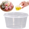 50PCS 4oz Connected Condiment Cups, Disposable Sauce Containers, Linked ...