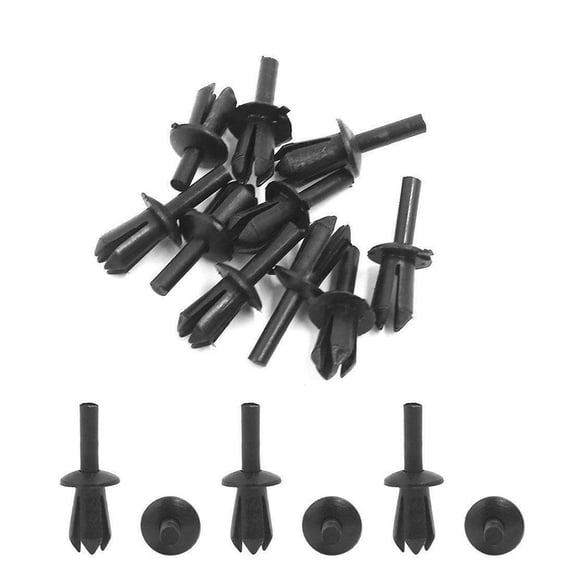 50PCS 5MM Plastic Push Type Rivet Retainer Fastener Bumper Pin Body ...