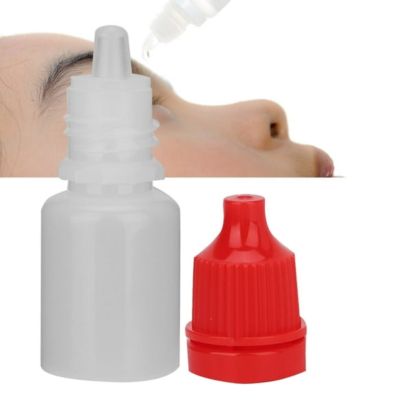 50PCS 5ml Empty Clear Plastic Squeezable Dropper Bottles Refillable Eye ...