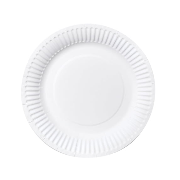 50PCS 6 Inch Disposable Party Paper Plates White DIY Birthday Party ...