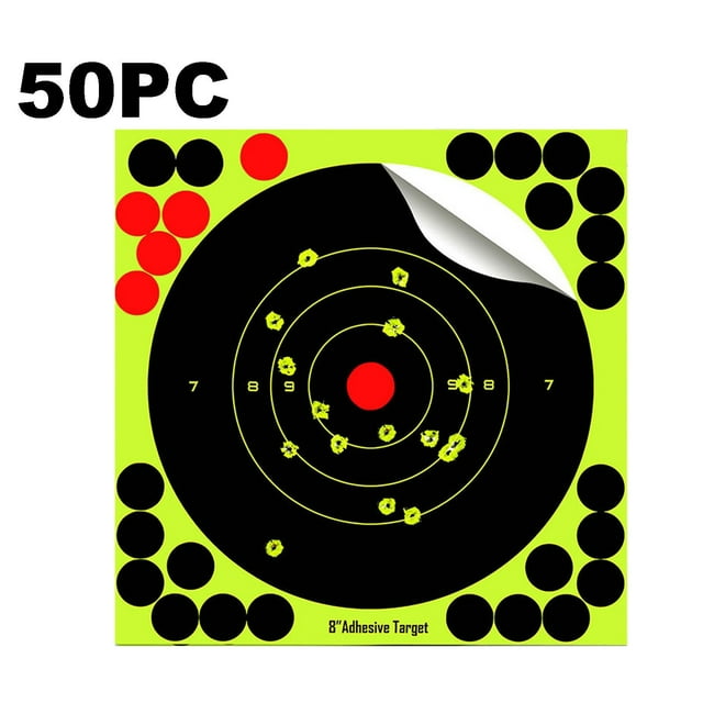 50PCS 8" Self Adhesive Shooting Targets Splatter Paper Targets For ...