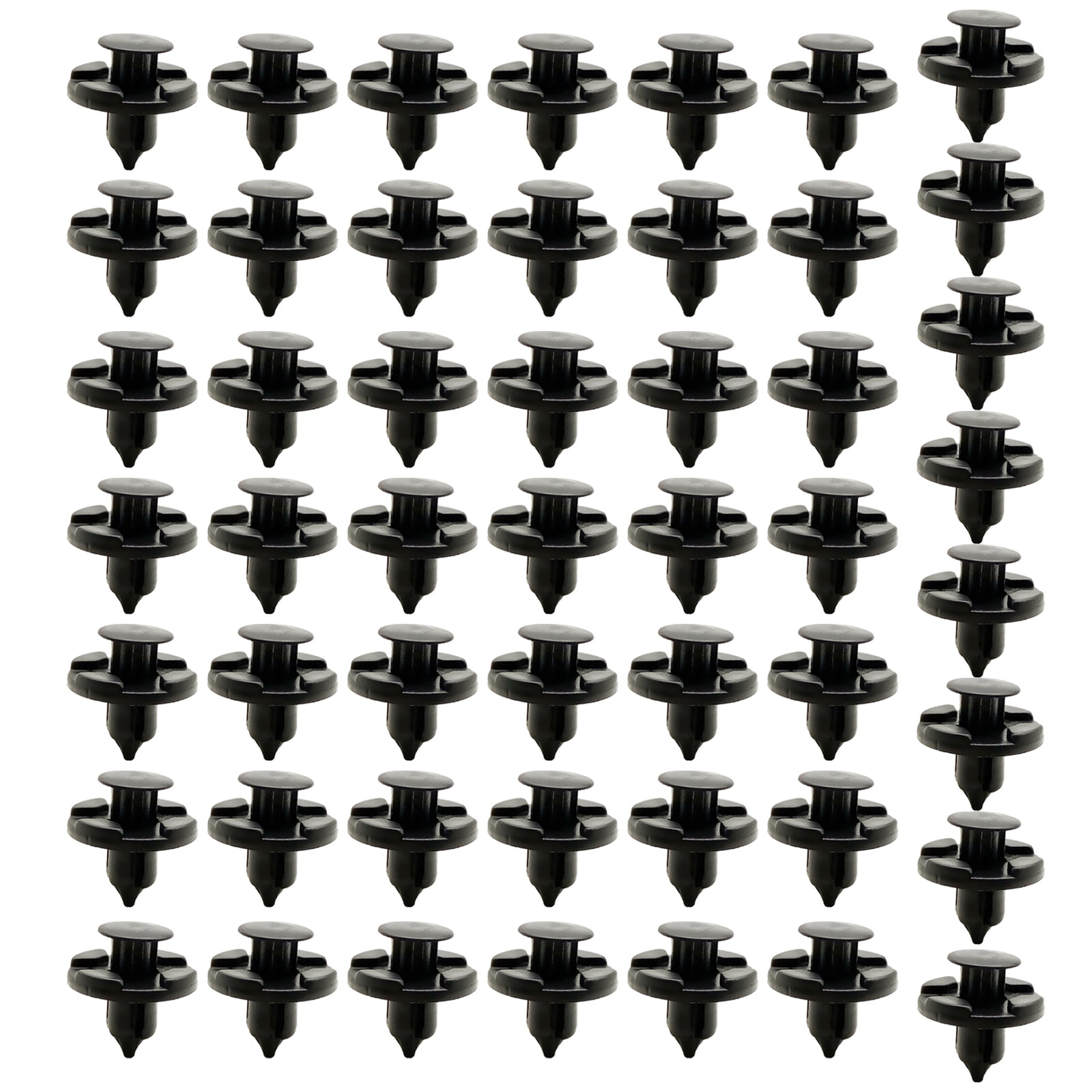 50PCS 8mm Bumper Clips Auto Car Plastic Rivets Fastener Fender Push Pin ...