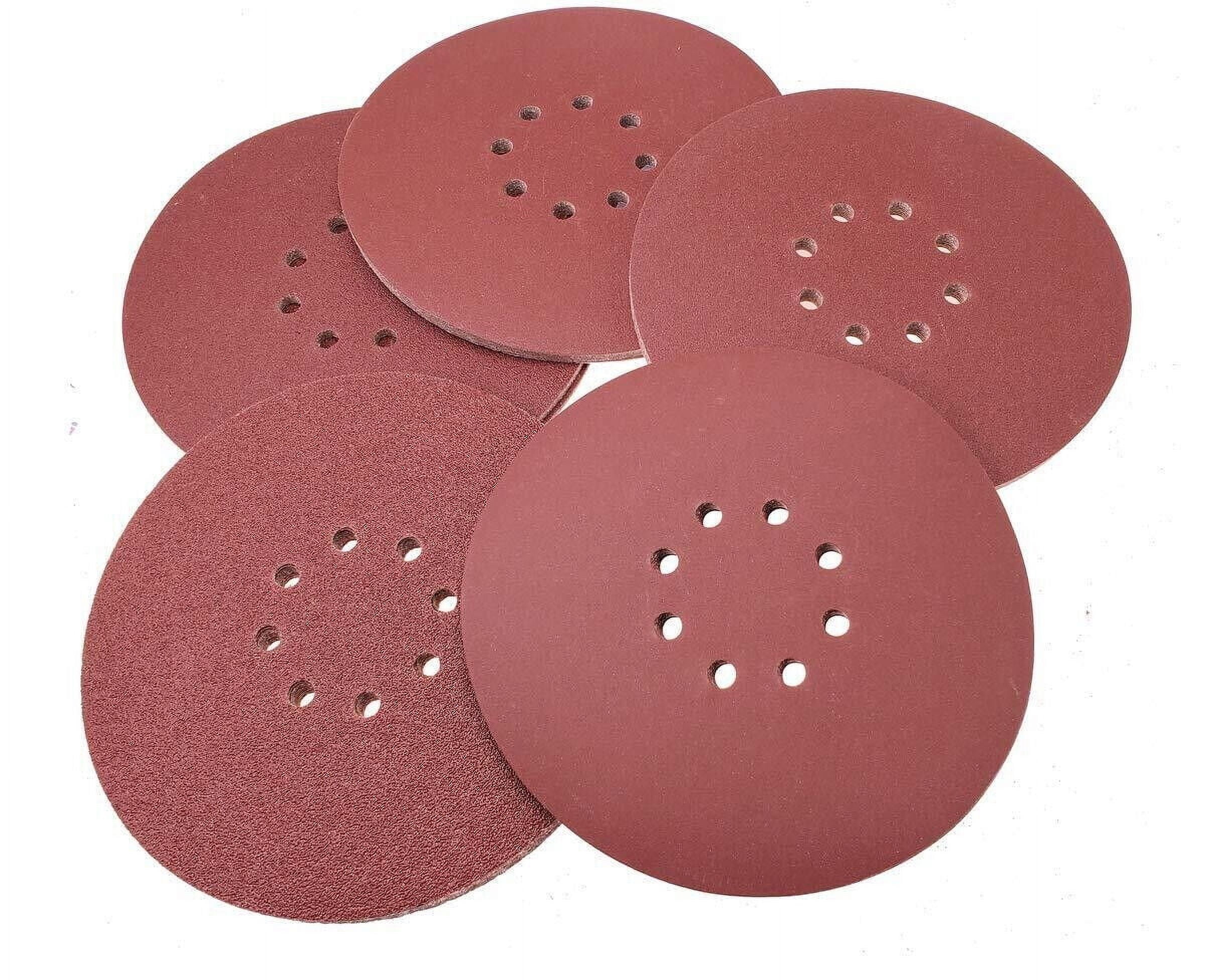 50PCS 9" 8-Hole Sanding Disc Drywall Sander Paper Hook Loop P60 80 120 ...