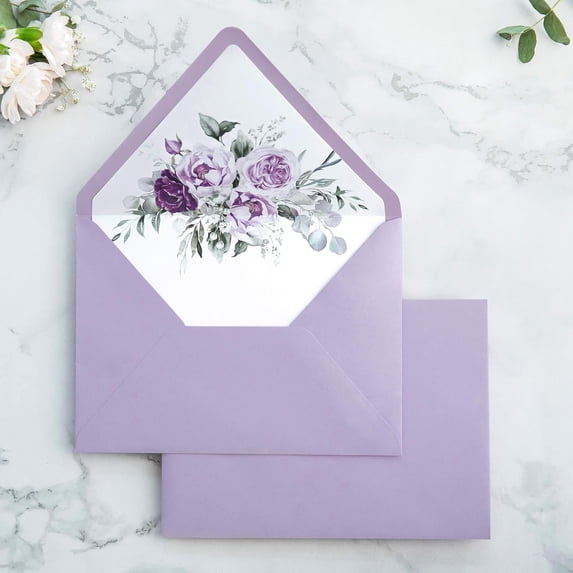 50PCS A7 Euro Flap Envelopes, 5.25 x 7.25'' Liner Envelope For 5x7 ...