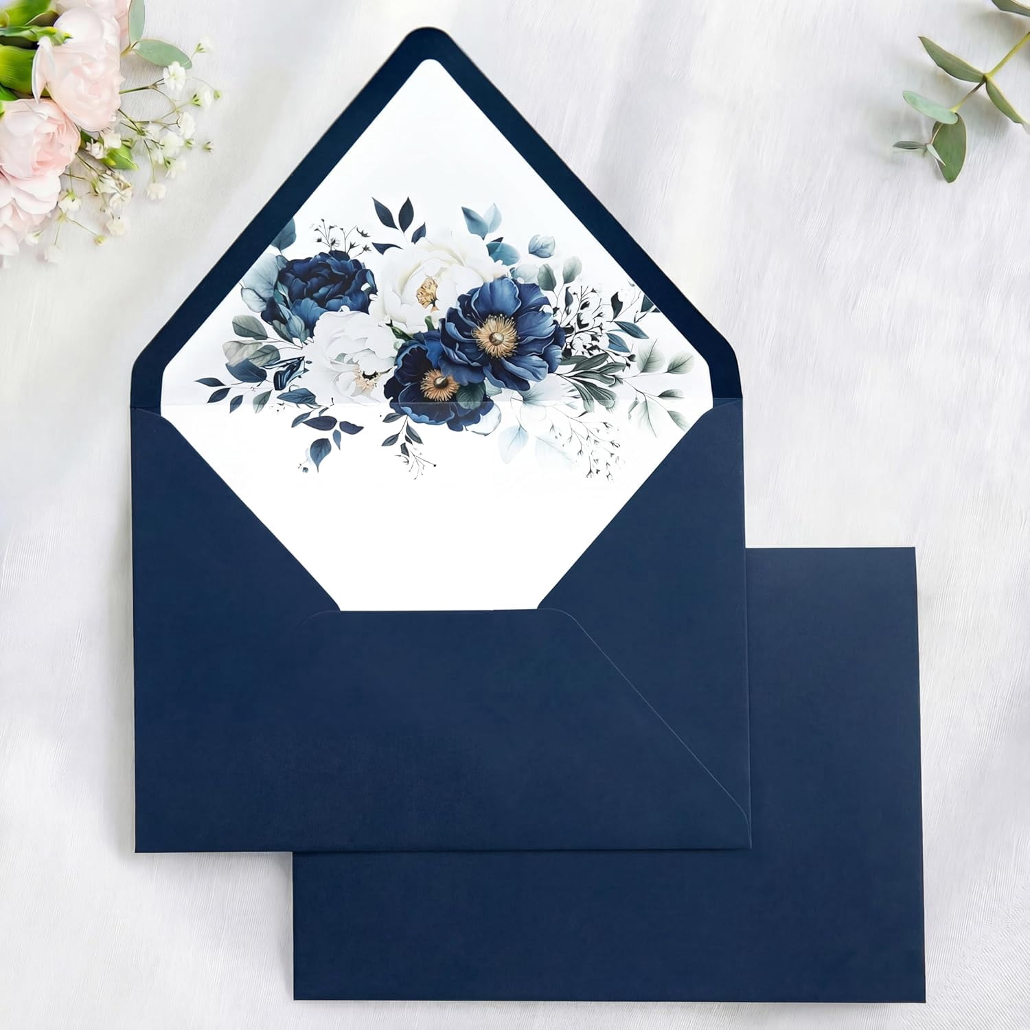 50PCS A7 Euro Flap Envelopes, 5.25 x 7.25'' Liner Envelope For 5x7 ...