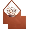 50PCS A7 Euro Flap Envelopes, Burnt Orange Liner Envelope, Perfect 5x7 ...