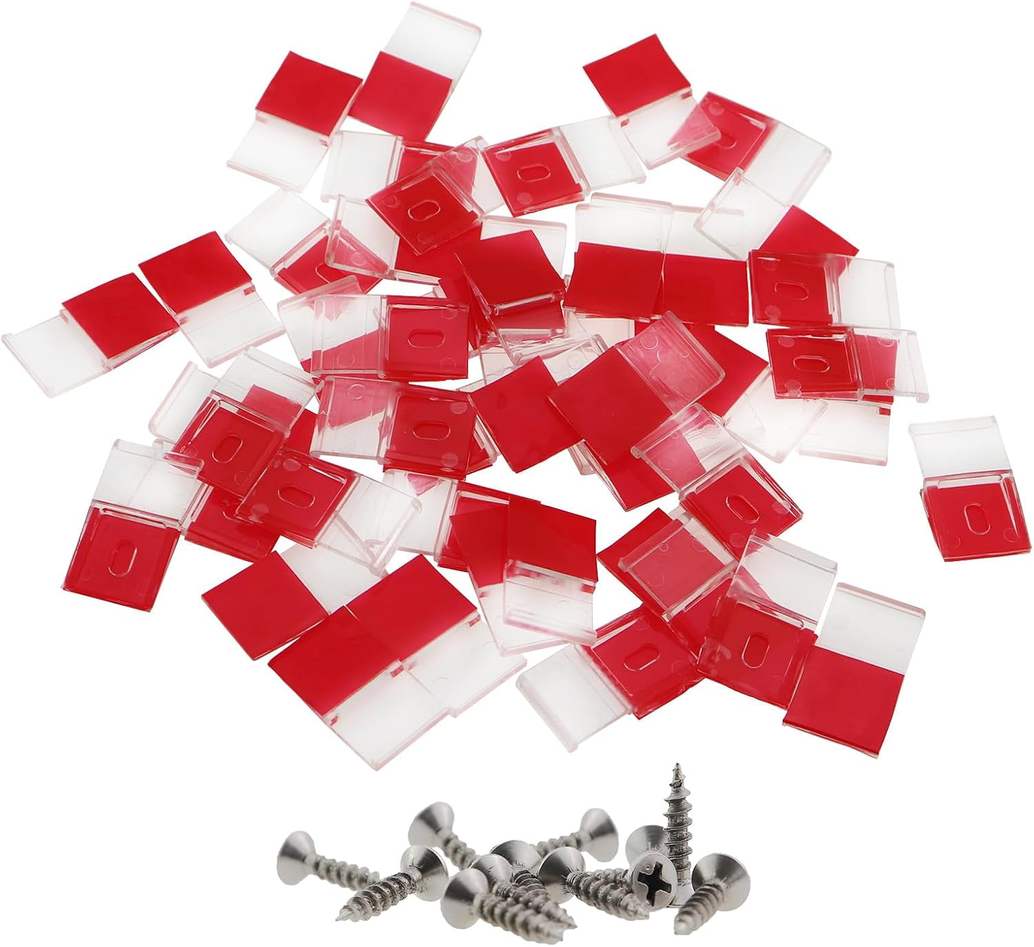 50PCS Acrylic Strip Mounting Bracket Transparent Self-Adhesive LED Clip ...