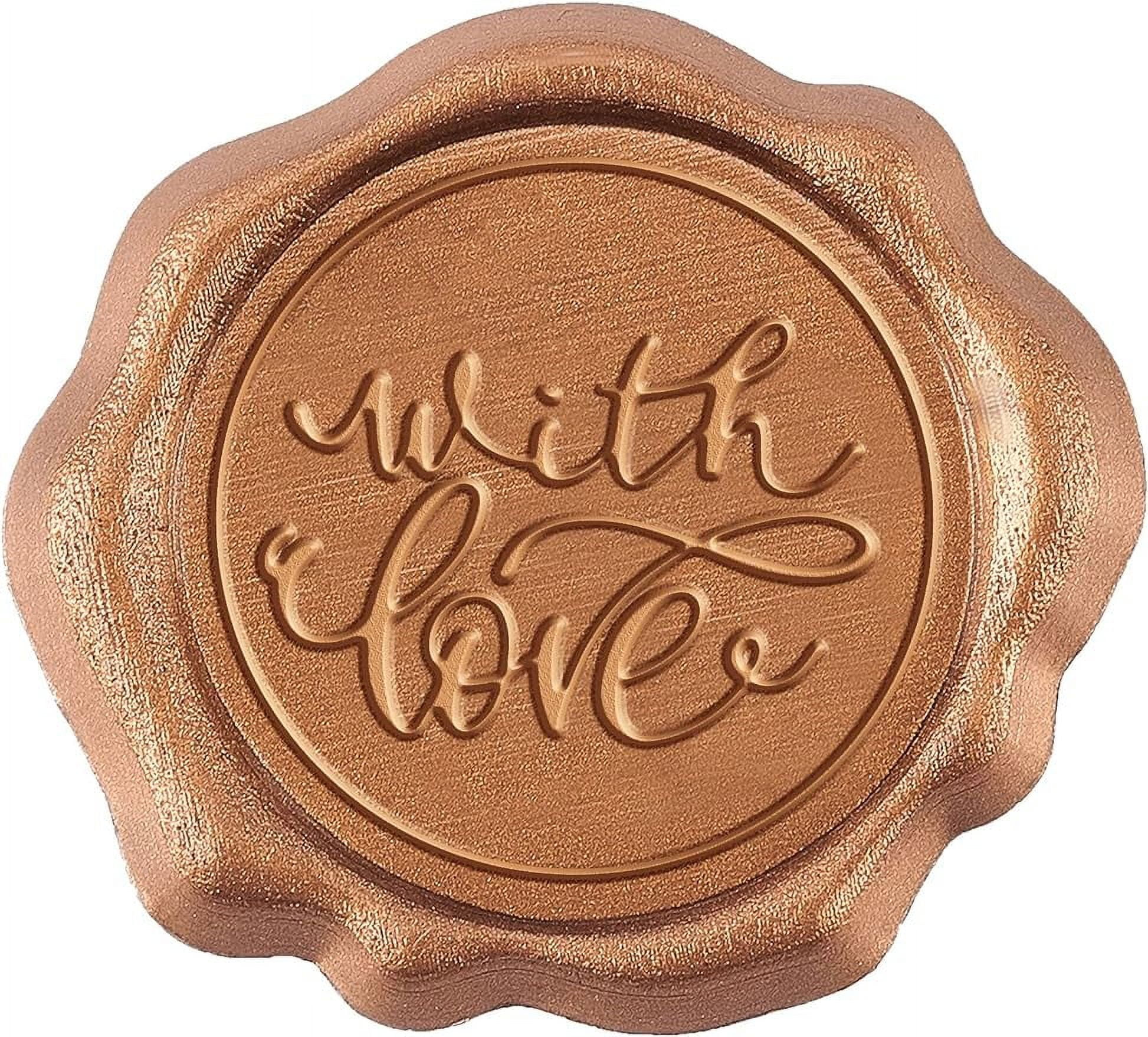 50PCS Adhesive Wax Seal Stickers with Love Wax Seal Stickers Wedding ...