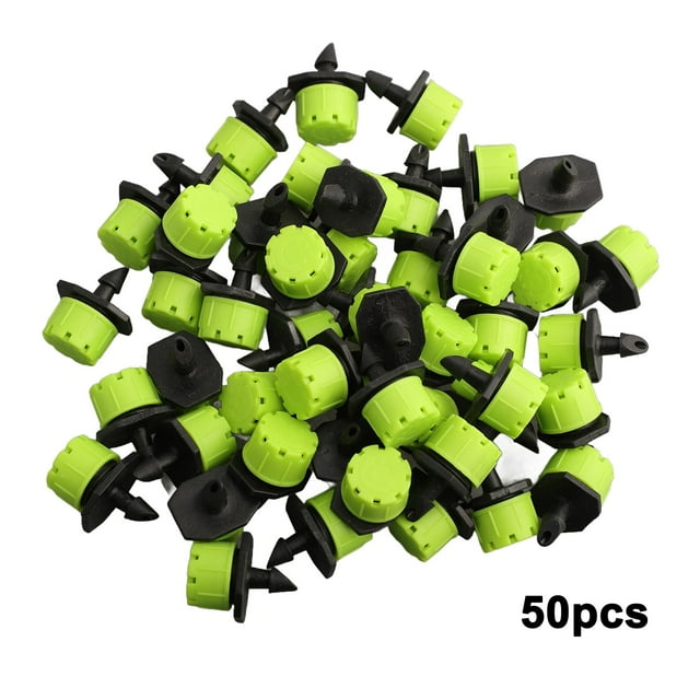 50PCS Adjustable Irrigation Sprinkler Garden Drip Emitters Micro Spray Rotating Plastic Micro ...