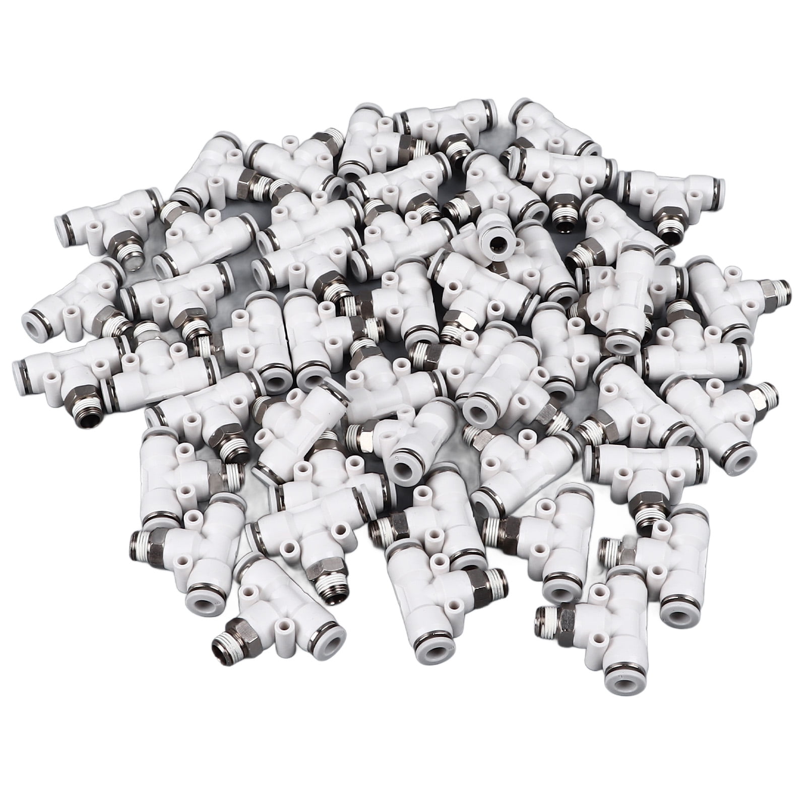 50PCS Air Hose T Connector 3 Way Adjustable Quick Release Insert Air ...