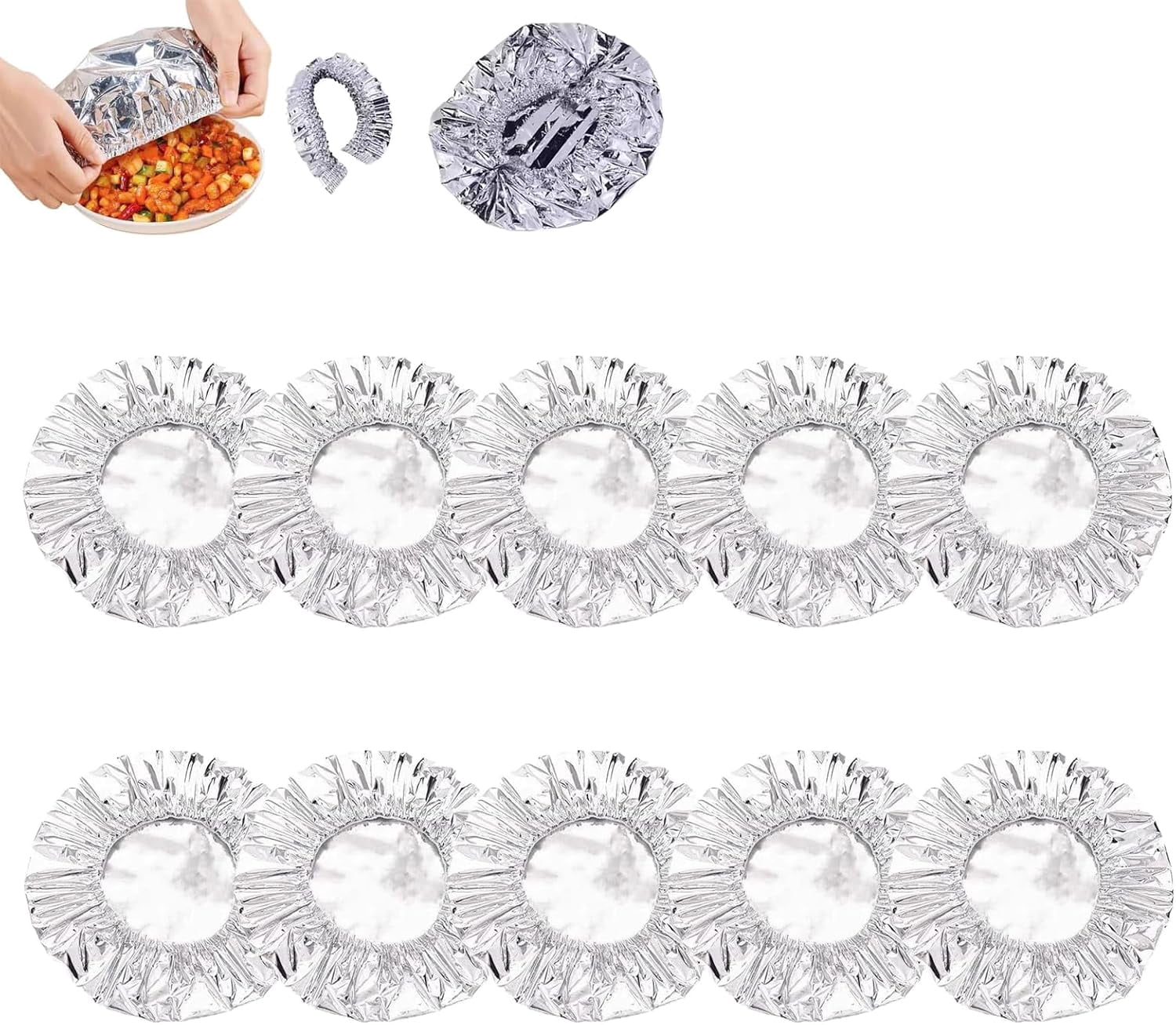 50PCS Aluminum Foil Heat-Retaining Cover for Home Dining Tables and ...