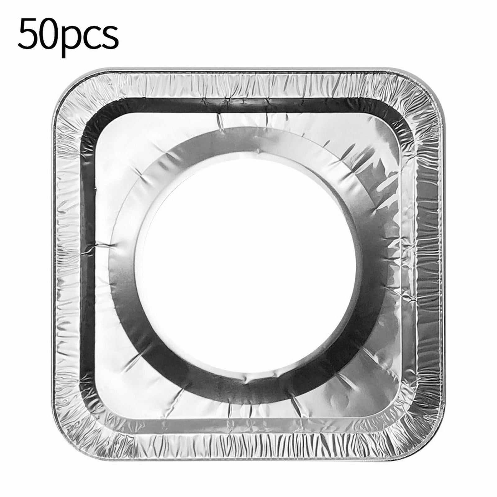 50PCS Aluminum Foil Paper 50 Pack Aluminum Foil Square Stove Burner ...