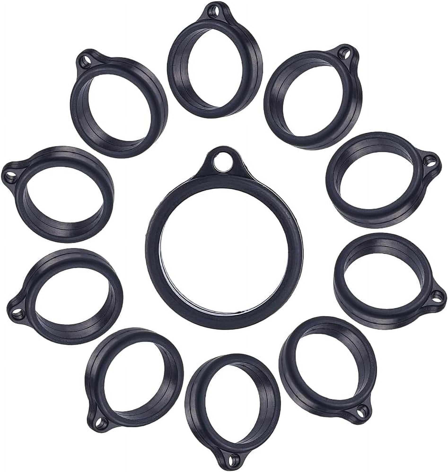 50PCS Anti-Lost Silicone Rubber Rings 20mm Diameter Black Non-Lost O ...