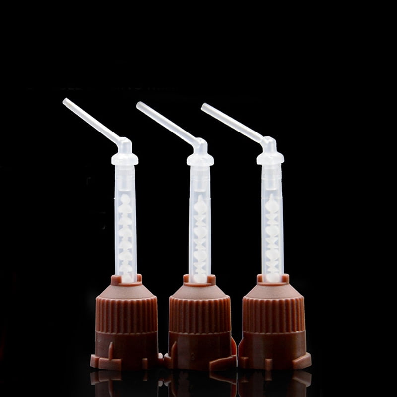 50PCS/Bag Dentistry Disposable Mixing Tips Silicone Rubber Mixing Head ...