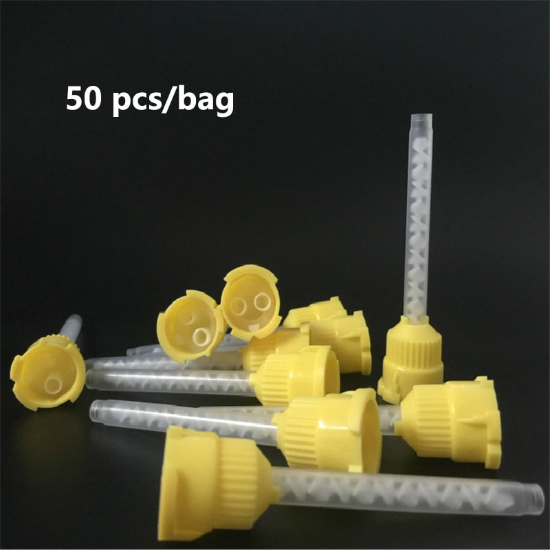 50PCS/Bag Dentistry Disposable Silicone Rubber Mixing Head 1:1 For ...