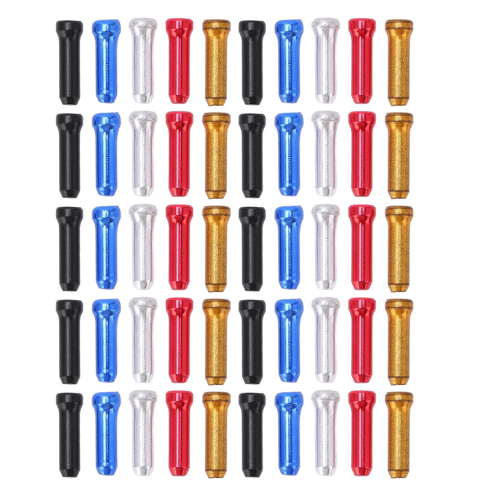 50PCS Bicycle Brake Cable Cap 5 Color Assortment Aluminum Impact ...