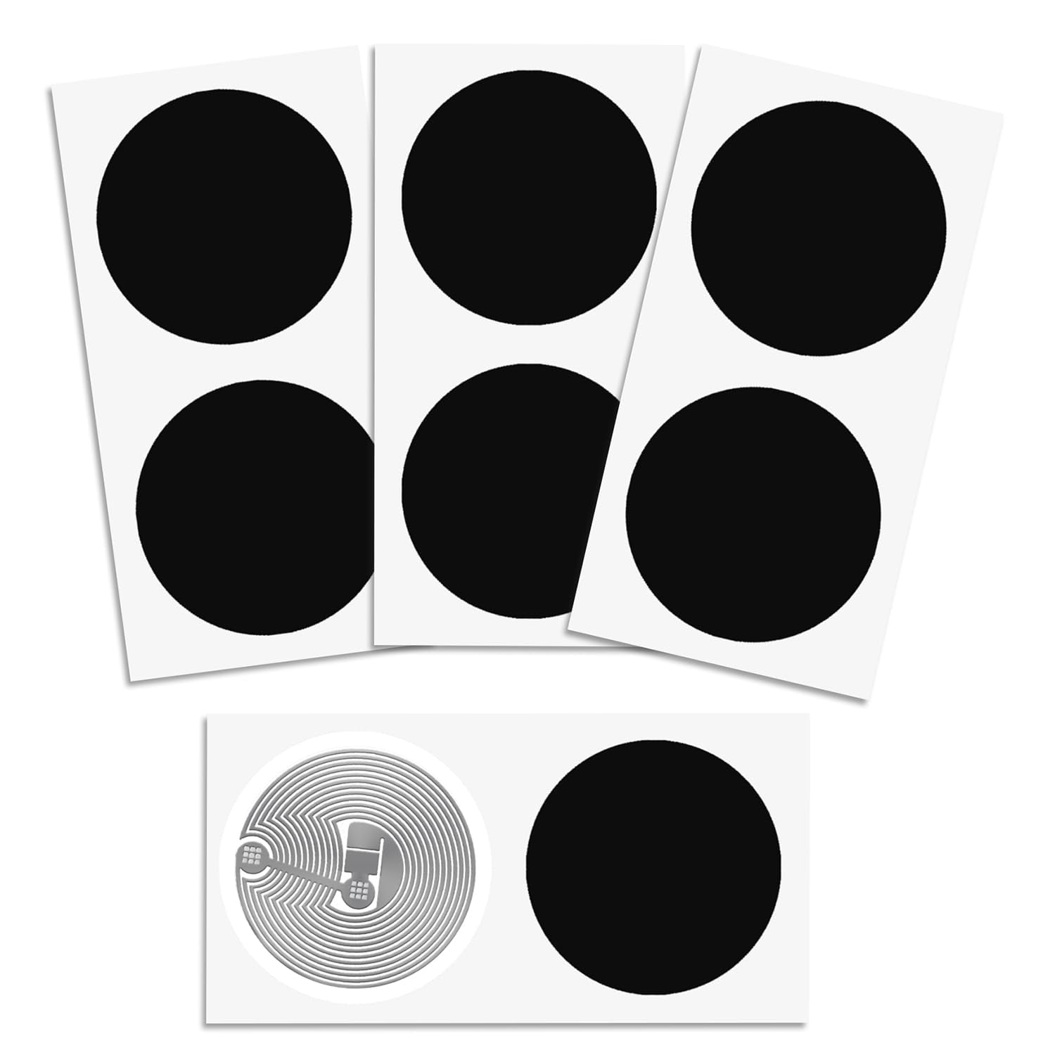 50PCS Black NFC Tags NTAG215 NFC Stickers NFC Lables Compatible with ...