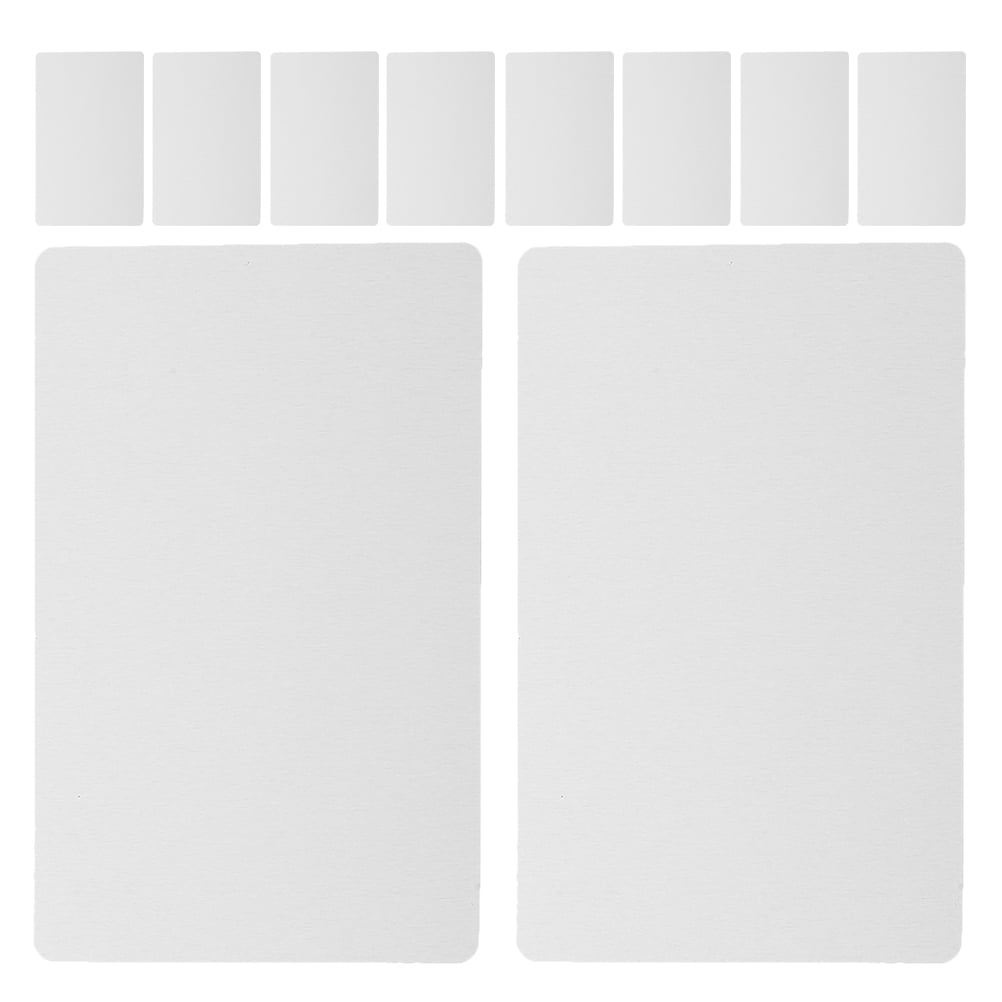 50PCS Blank Aluminum Business Cards Metal Engraving DIY Plate Cards for ...