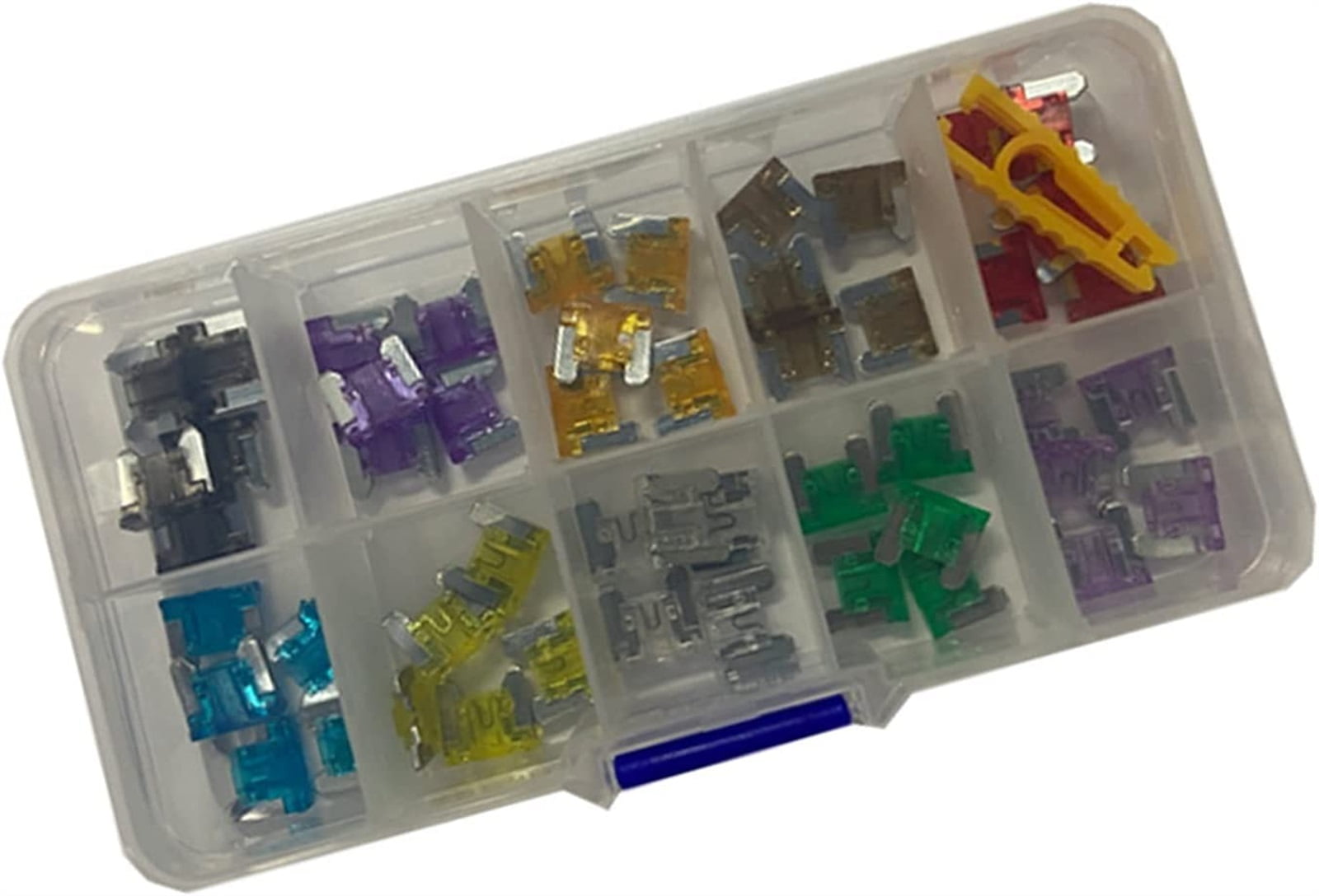 50PCS/Box Mini Car Fuses 2A 3A 5A 7.5A 10A 15A 20A 25A 30A 35A with Box Clip Assortment Auto ...