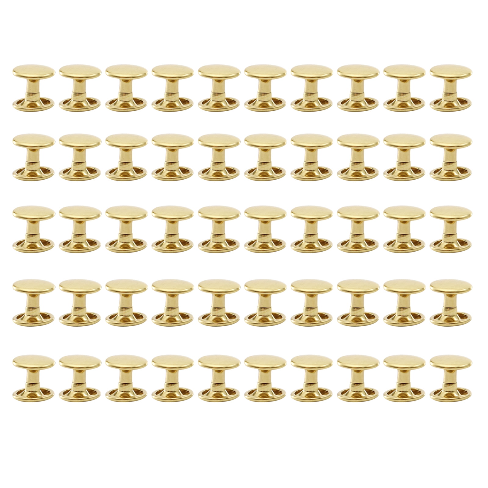50PCS Brass Stud Rivets for Leather Crafts, Bags, Shoes, Hats - Walmart.com