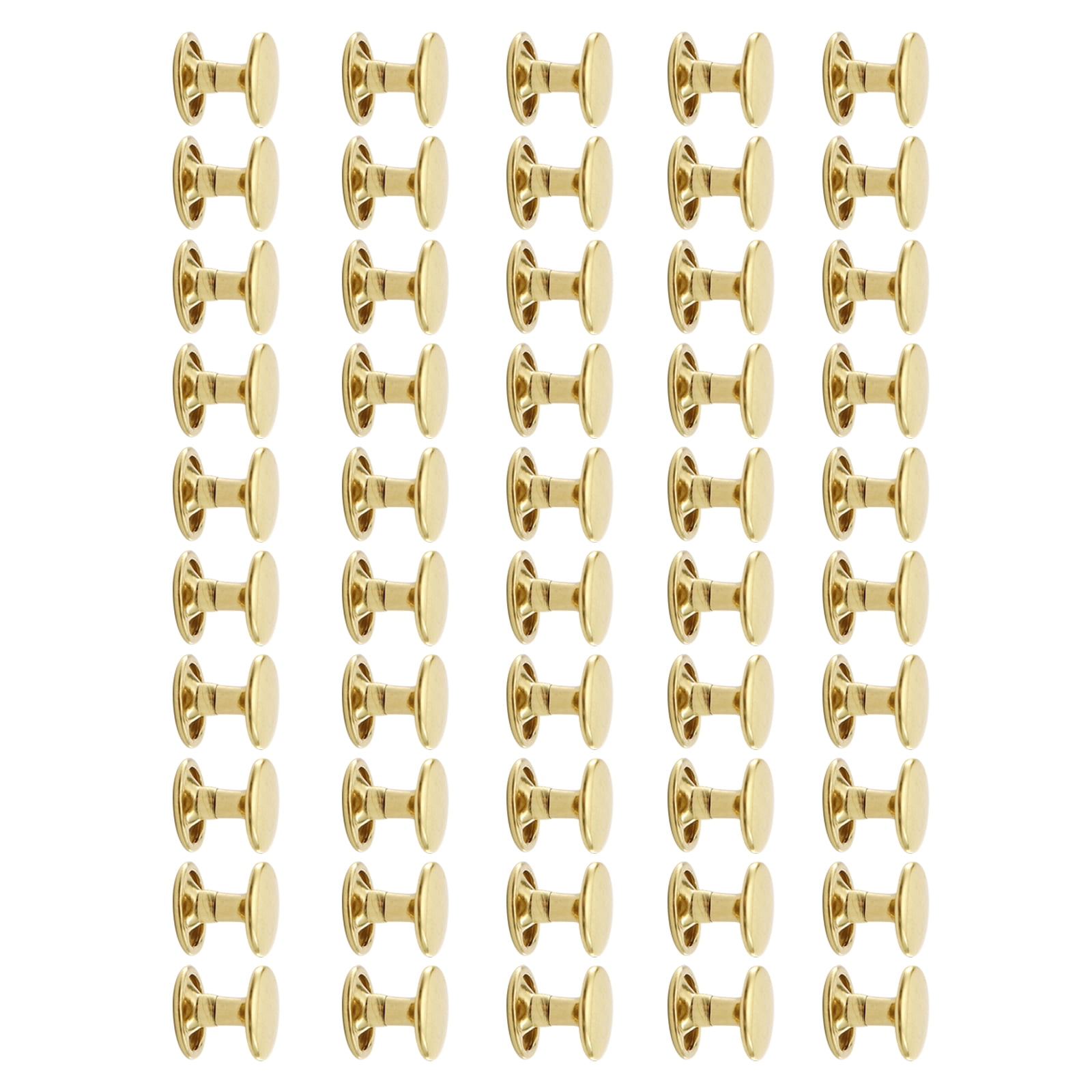 50PCS Brass Stud Rivets for Leather Crafts, Bags, Shoes, Hats - Walmart.com