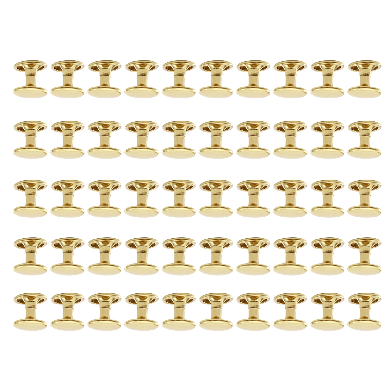 50PCS Brass Stud Rivets for Leather Crafts, Bags, Shoes, Hats - Walmart.com