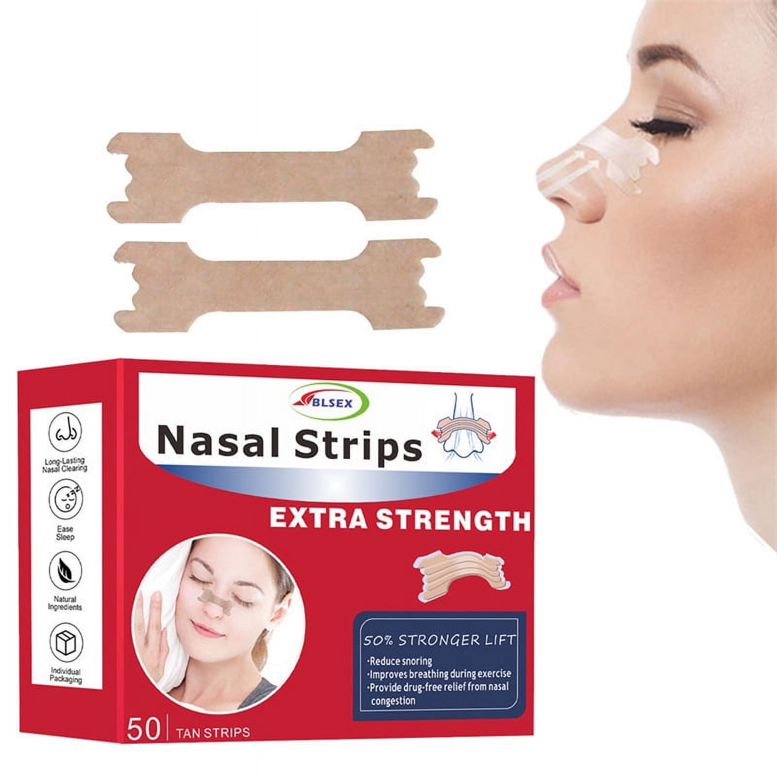 Cozyhome Nasal Strips For Snoring 50 Pcs Extra Strength Nose Strips For Breathing Relieve
