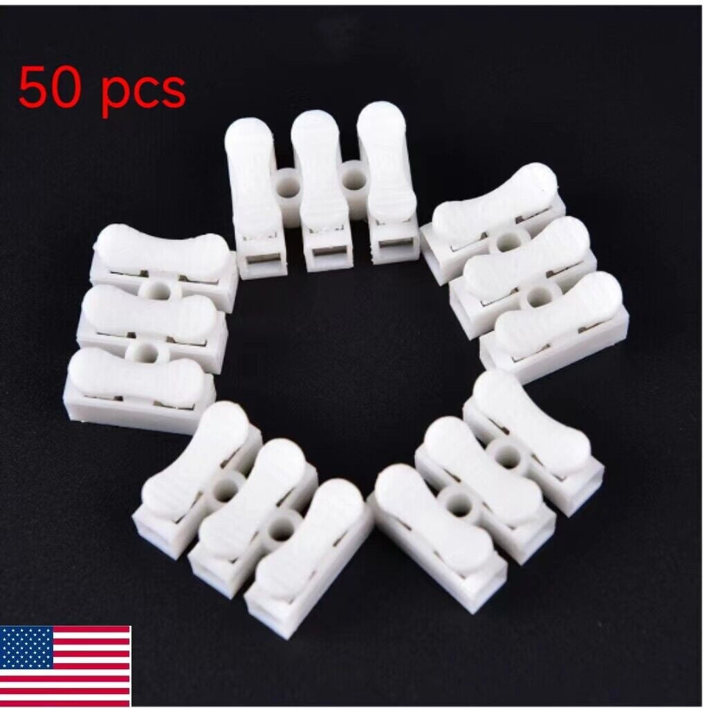 50PCS CH-3 3Pins Quick Splice Lock Wire Connectors Electrical Cable ...
