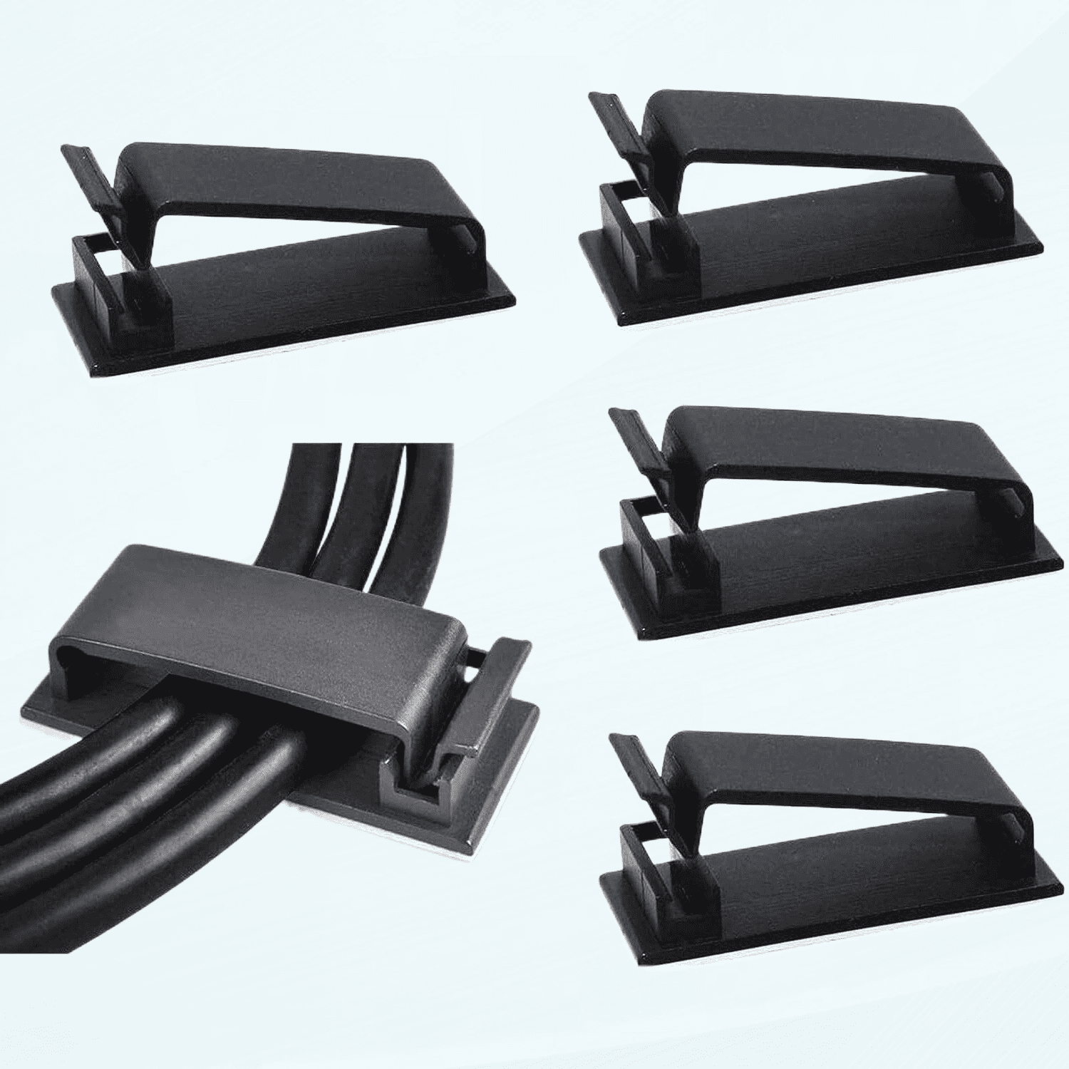 50PCS Cable Clip Organizer, Adhesive Cable Clip Holders,Management Mini ...
