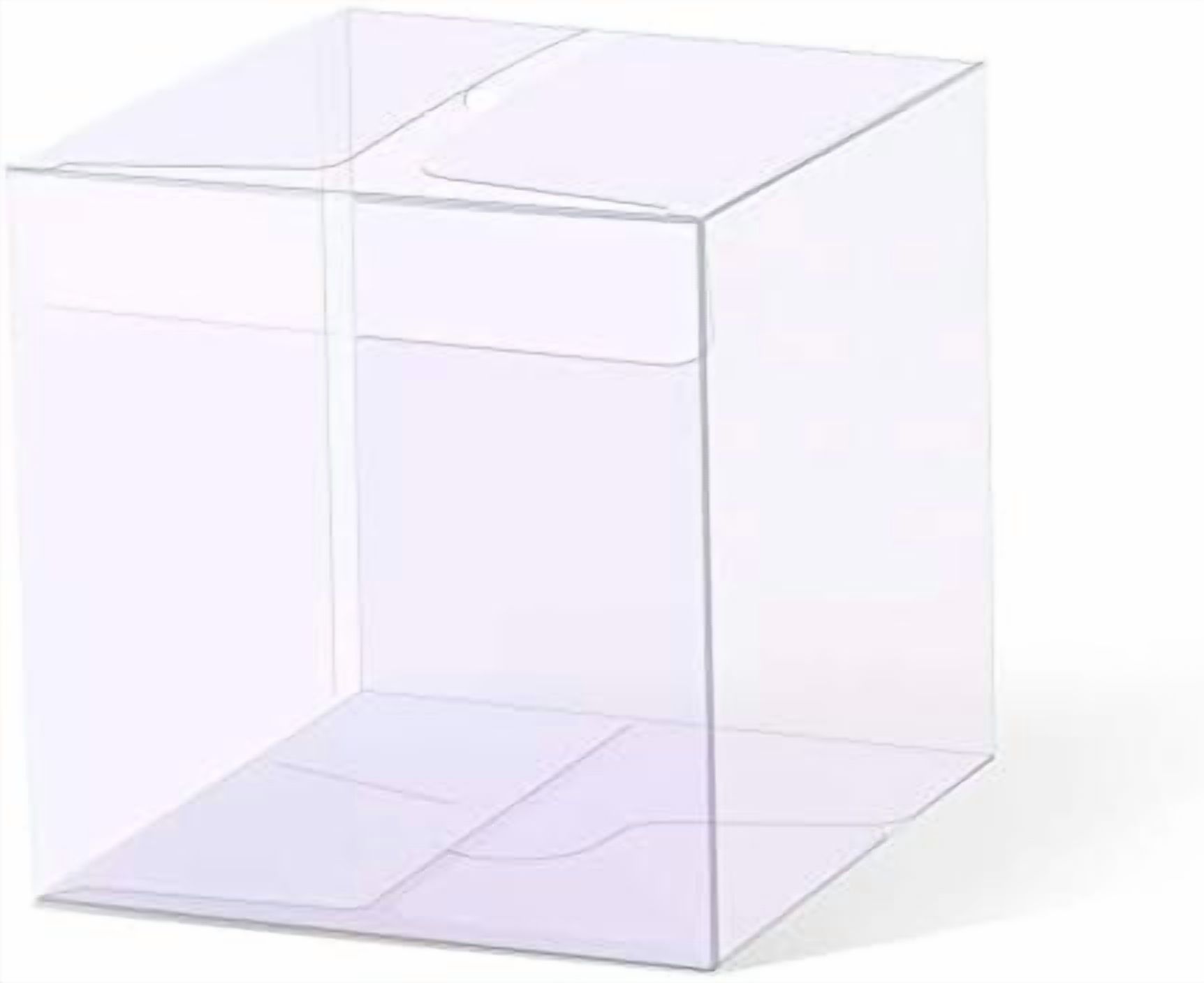 50PCS Candy Apple Box with Hole Top, PET Clear Box 4 x 4 x 4 inch ...