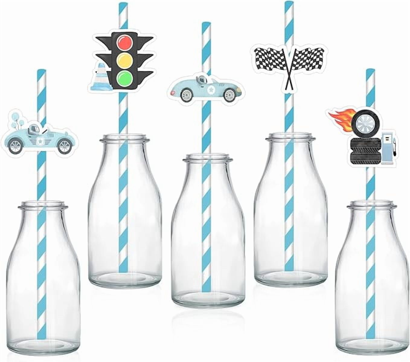 50PCS Caring Car Party Straw Decor, Racing Cars Themed Birthday Party ...