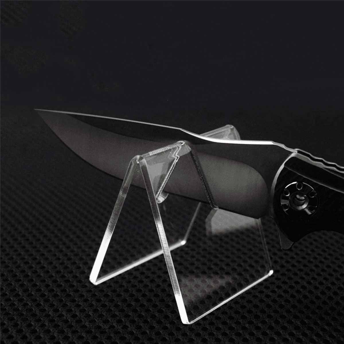 50PCS Clear Acrylic Knife Blade Display Stand Holders Folding Knife ...