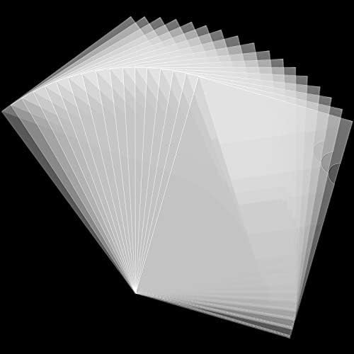50PCS Clear Plastic Document Folders, US Letter/ A4 Size 14C (1.4mm ...