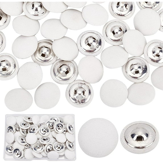 50PCS Cloth Shank Buttons Round Shaped Sewing Button Women Suit Woolen ...