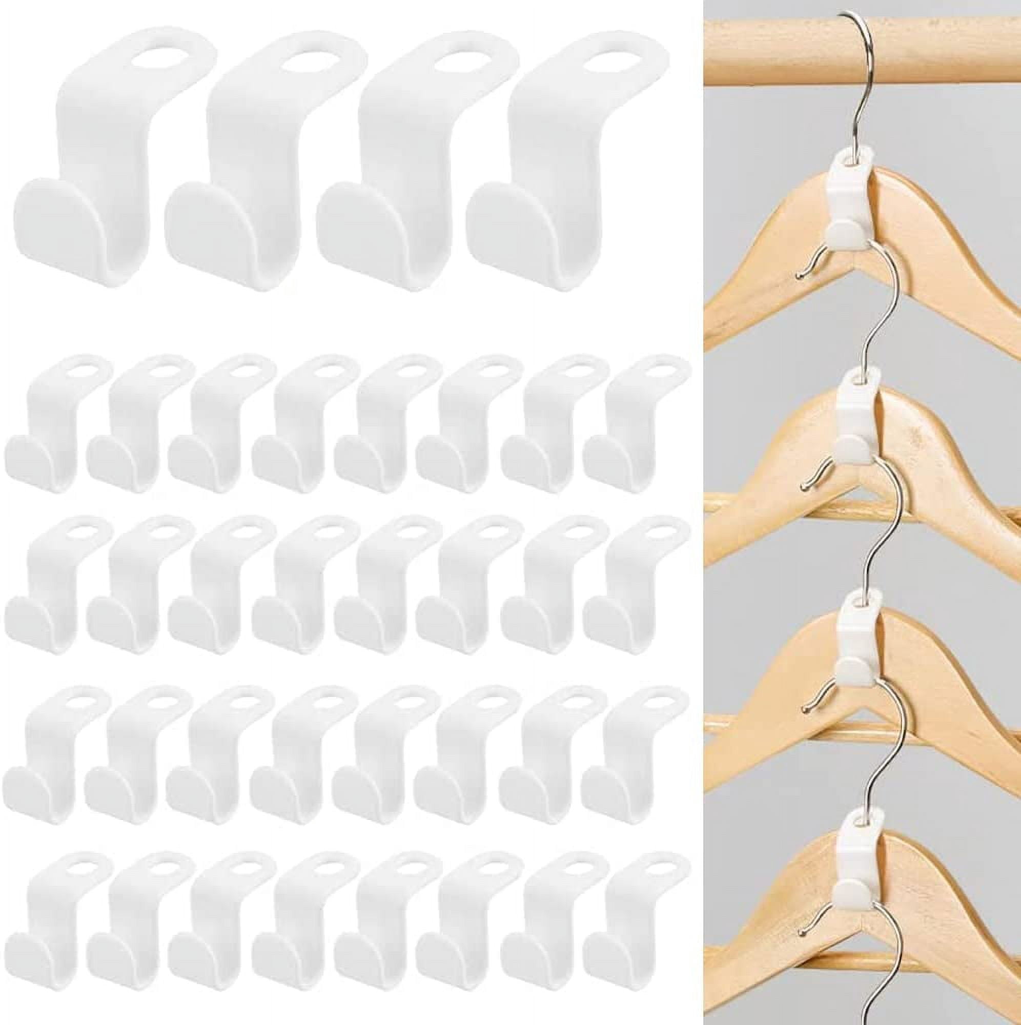 50PCS Clothes Hanger Connector Hooks, Hanger Extender Clips Clothes ...