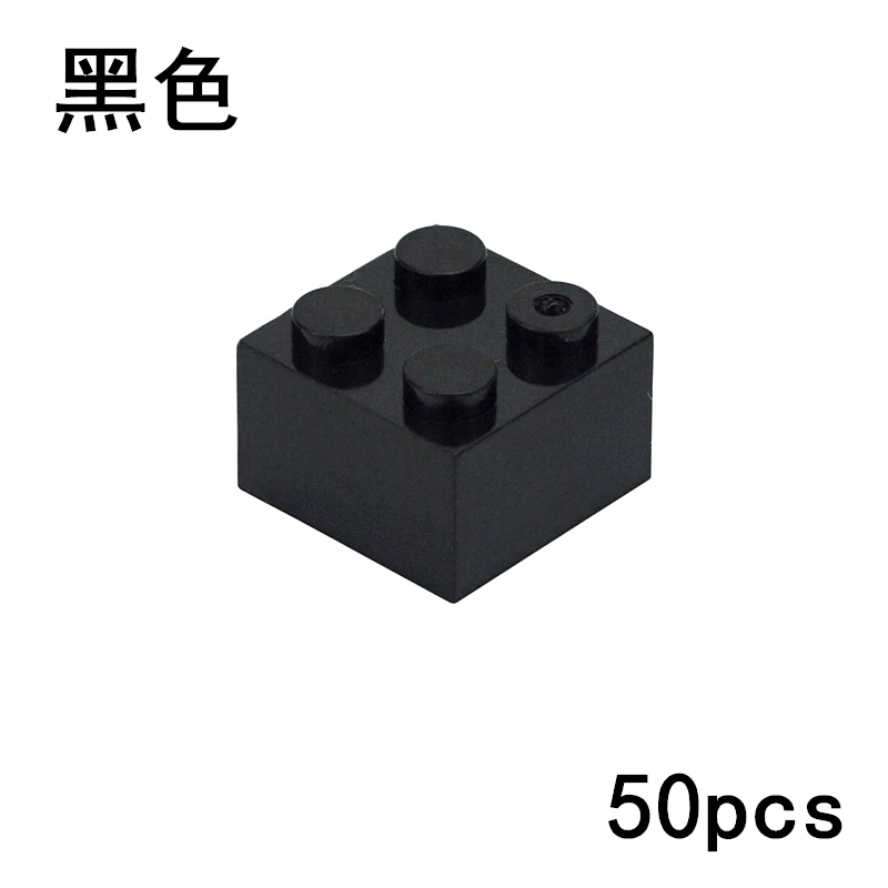 50PCS DIY 2x2 Dots Building Blocks Thick Figures Bricks Educational ...
