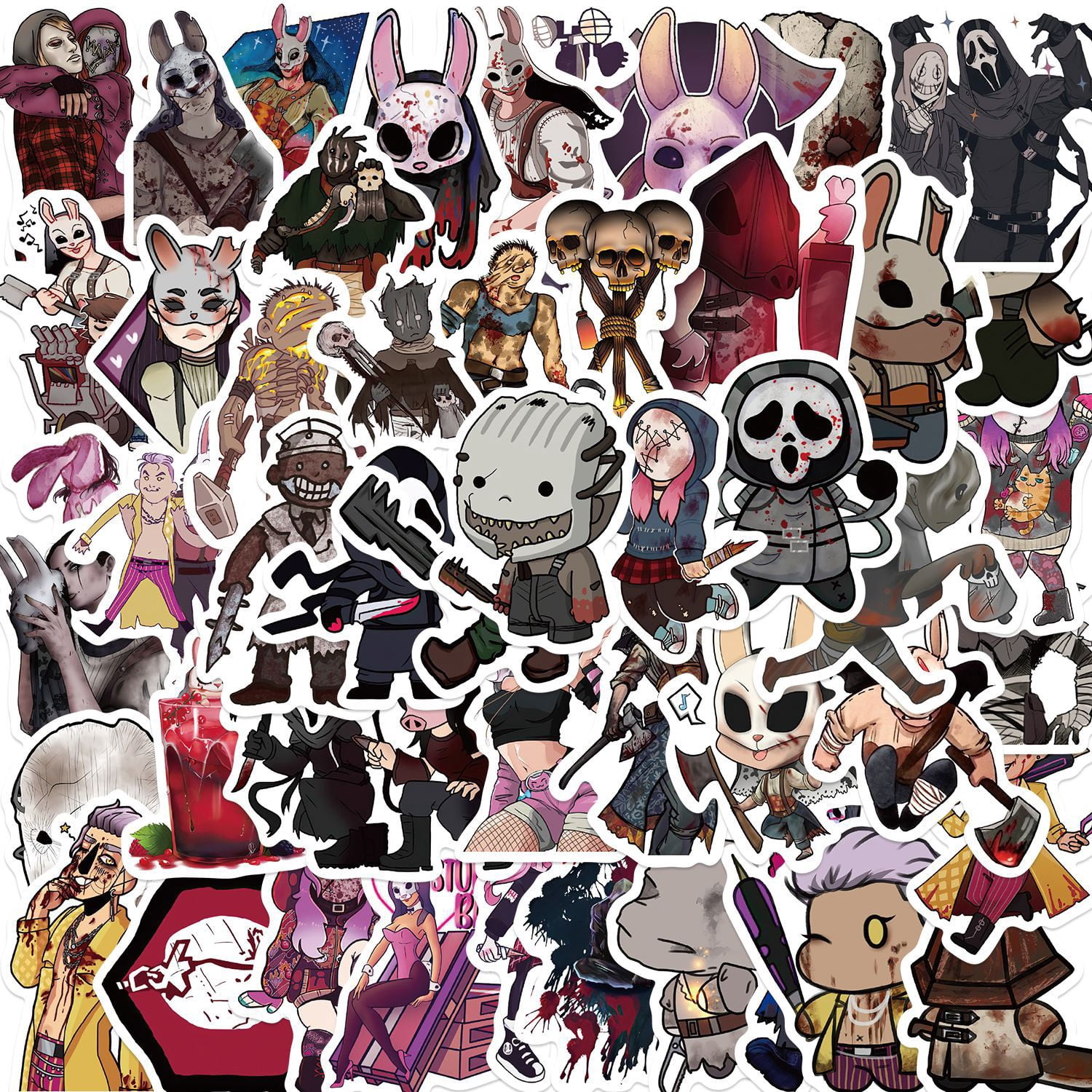 50PCS Dead by Daylight Graffiti Stickers Decorate Luggage, Water Bottle ...