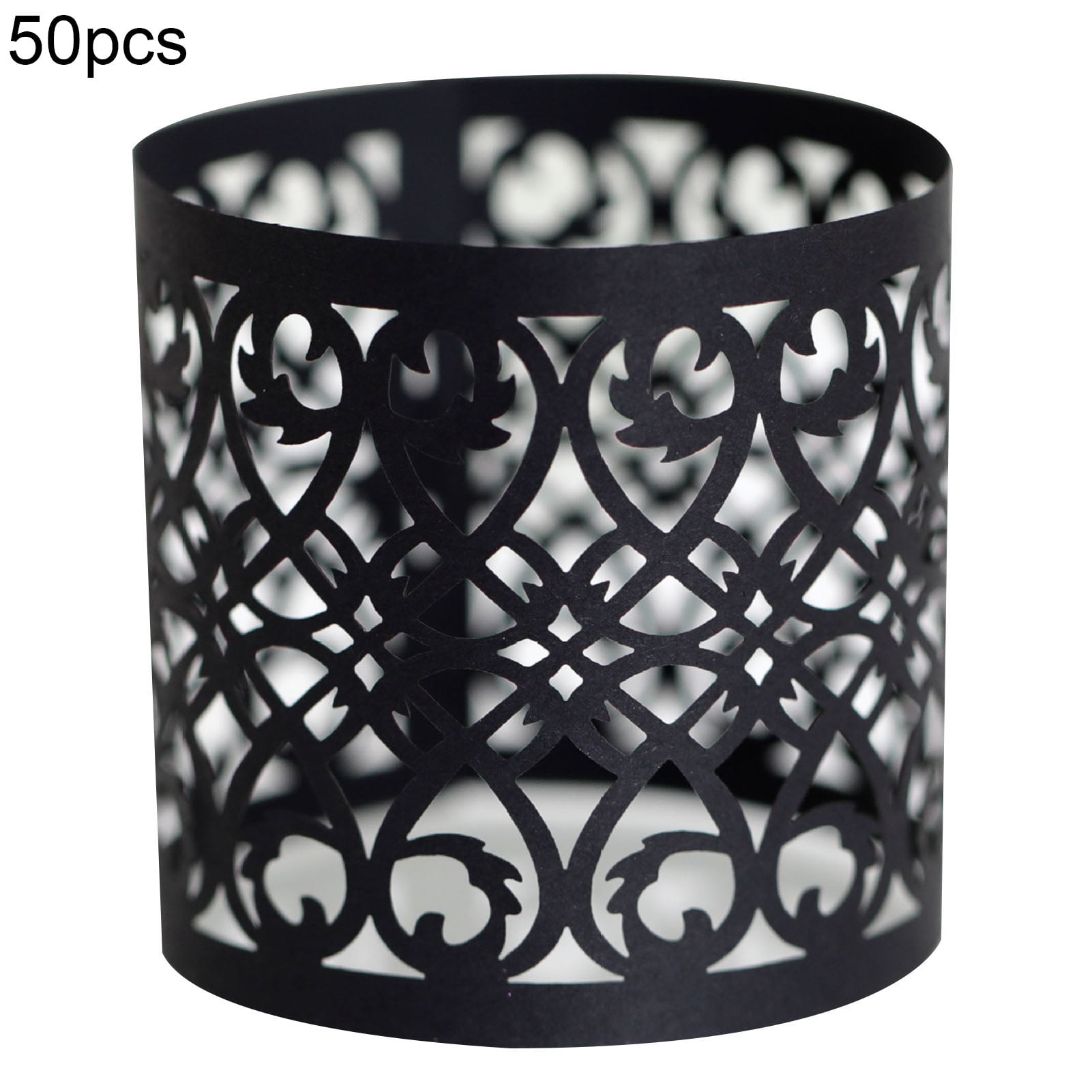 50PCS Disposable Napkin Rings, Laser Cut Foil Paper Napkin Rings Self ...