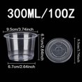 50PCS Disposable Plastic Cups Transparent Dessert Cups Bowls with Dome ...