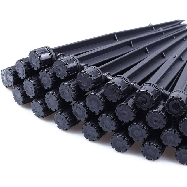50PCS Drip Emitters Fan Shape with Stake Water Flow Adjustable for 1/4 ...