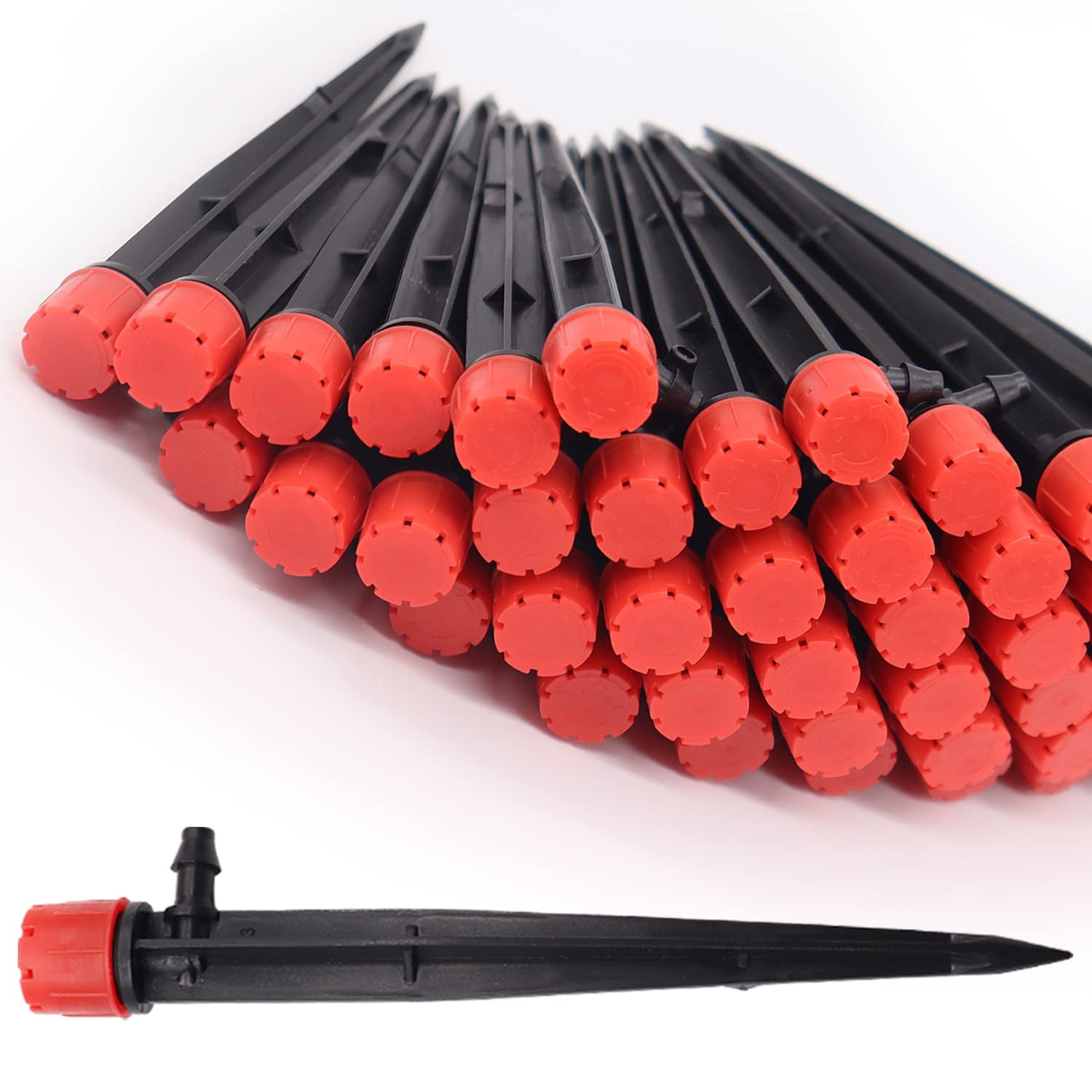 50PCS Drip Irrigation Emitters Suitable for 1/4" Drip Tubing, 5" Arrow ...