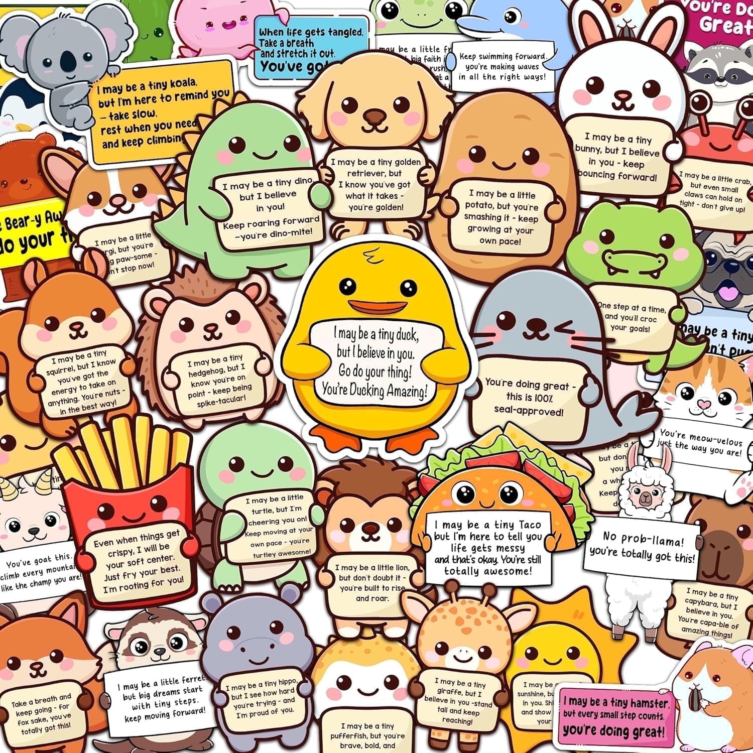 50PCS Emotional Support Animal Stickers – Affirmation Sticker Pack for ...
