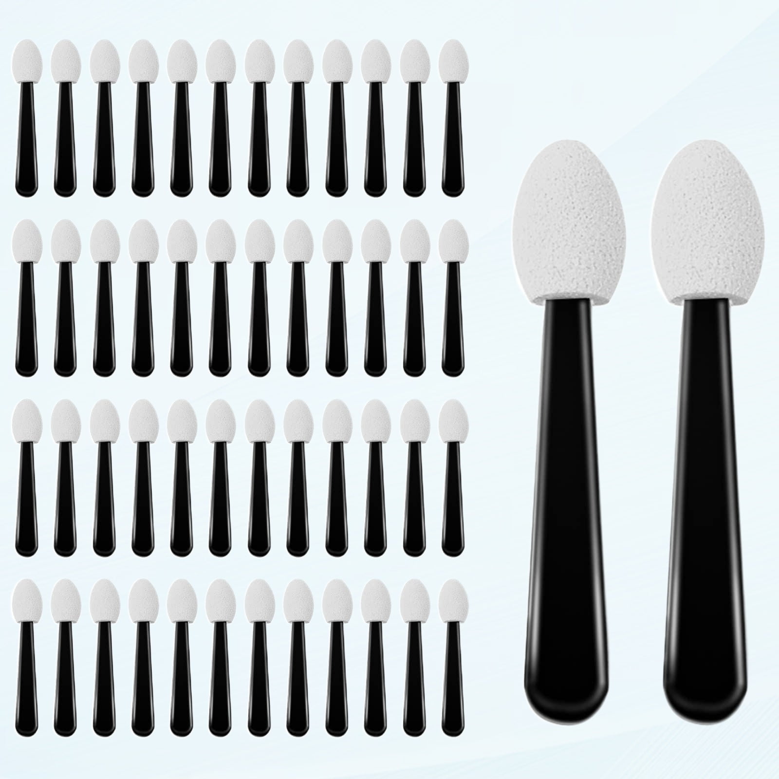 50PCS Eyeshadow Applicator Brush Disposable Eye Brushes Sponge Brushes ...