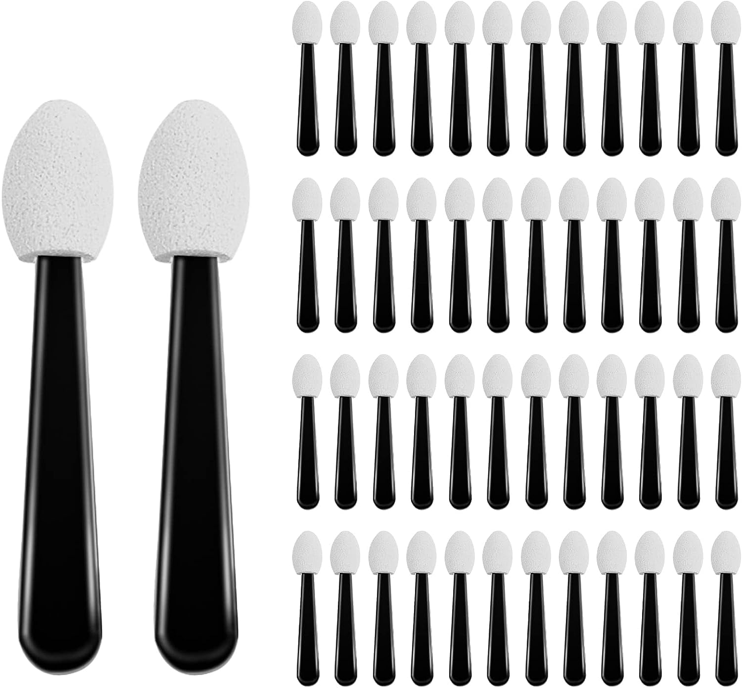 50PCS Eyeshadow Applicator Brush Disposable Eyeshadow Brushes Sponge ...