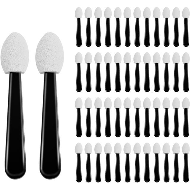 50PCS Eyeshadow Applicator Brush Disposable Eyeshadow Brushes Sponge ...