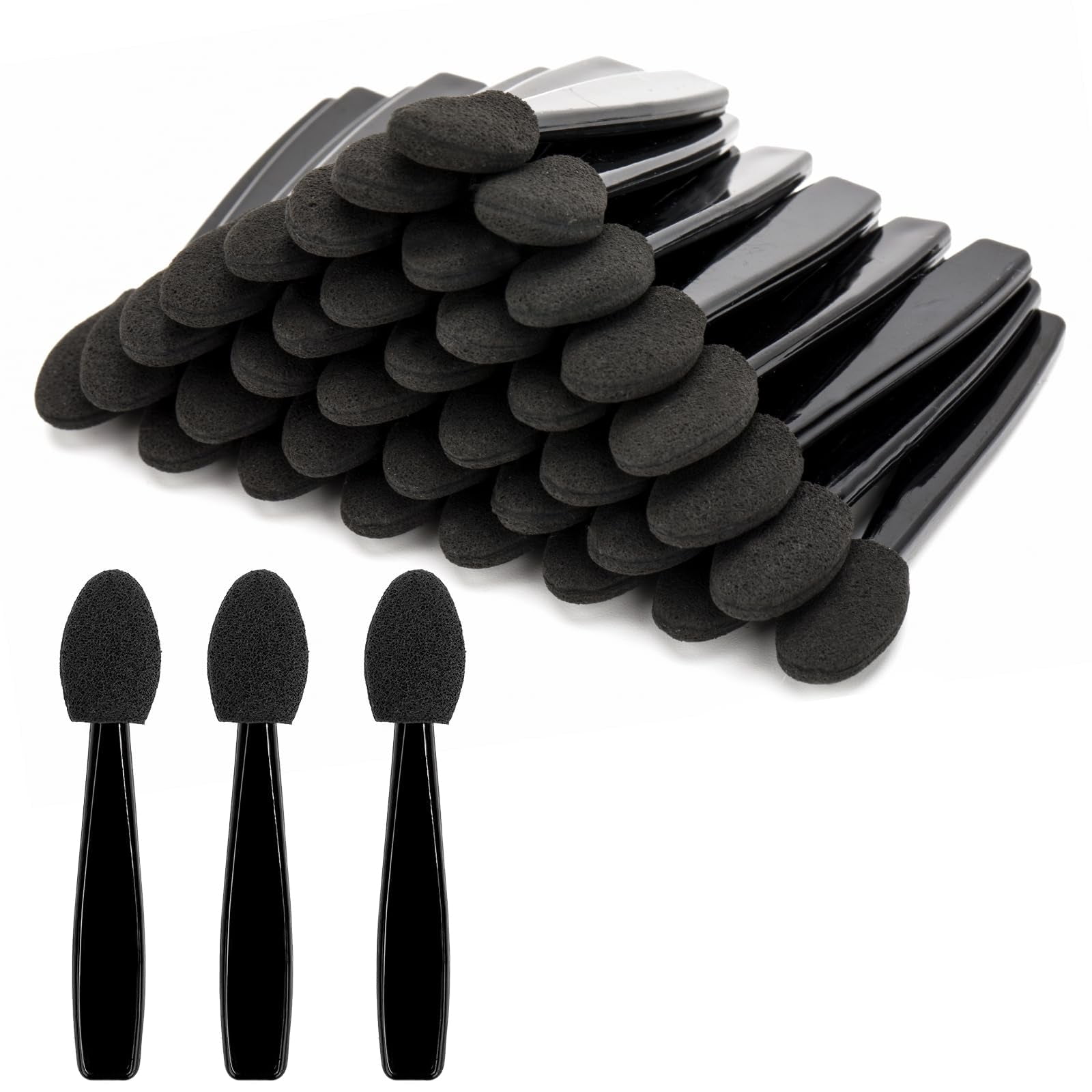50PCS Eyeshadow Applicators - Disposable Eyeshadow Brushes Sponge ...