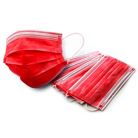 50PCS Face Masks Disposable for Adults, Breathable 3-Ply Solid Mask ...