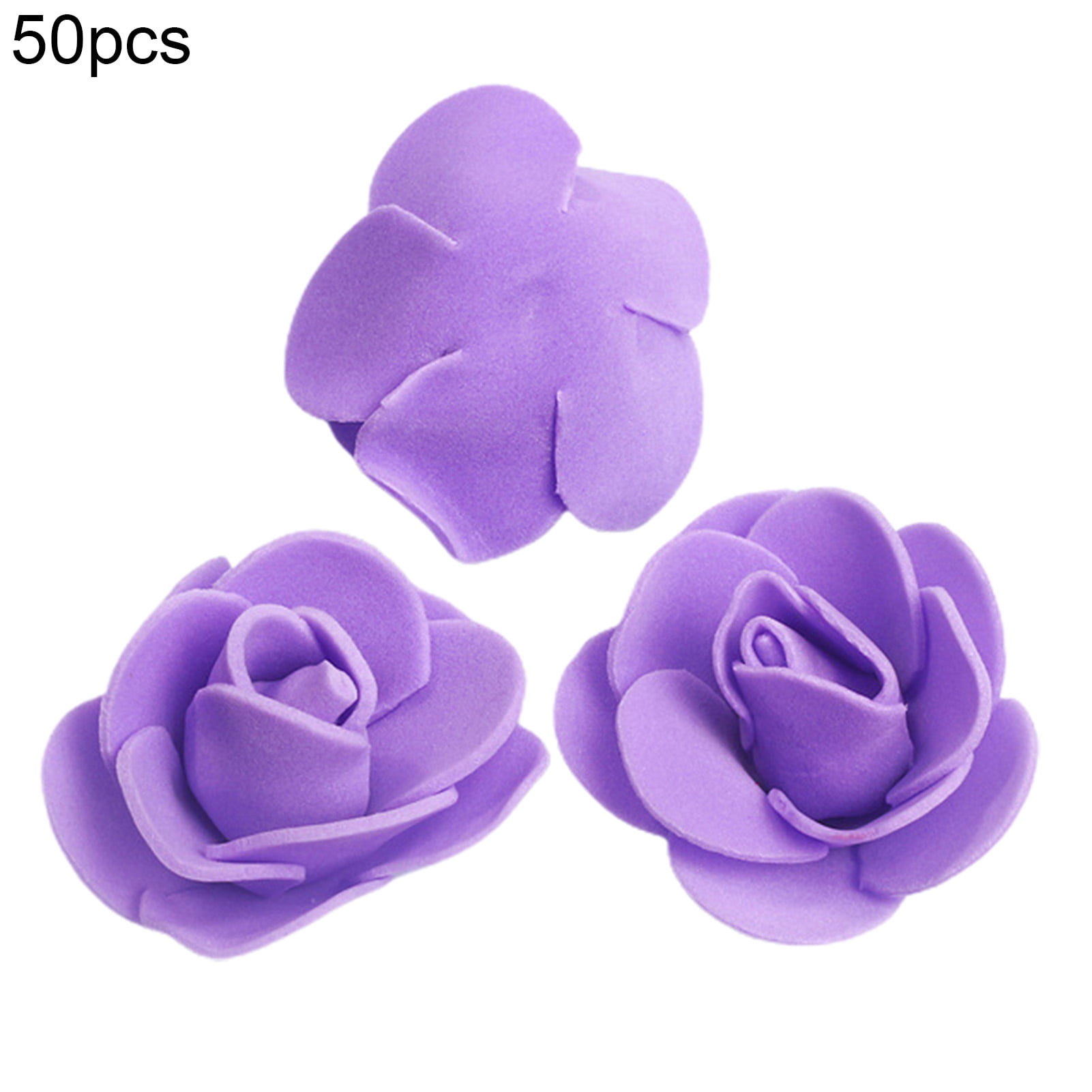 50PCS Fake Flower Heads for Crafts PE Foam Mini Roses Head Artificial ...