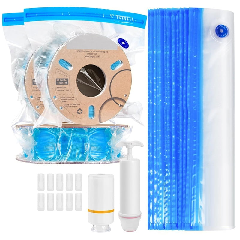 50PCS Filament Storage Bags Kit with Electric Pump and Hand Pump, 3D ...