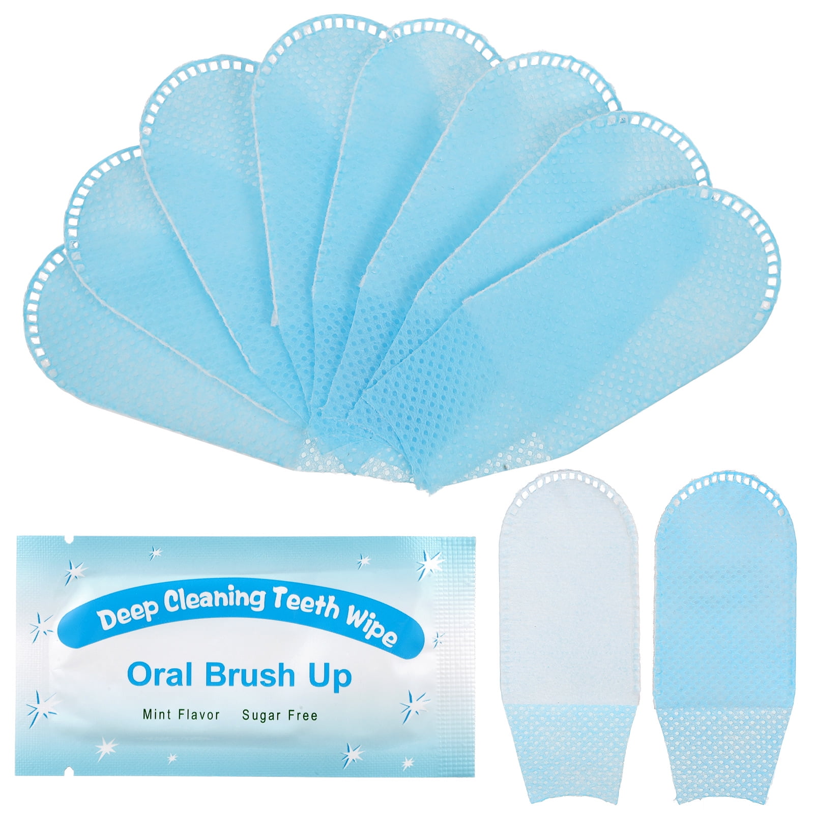 50PCS Finger Toothbrushes Non- Sterilized Finger Wipes Gauze Wipes ...